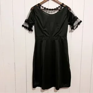 Fashion Mia | Dresses | Fashion Mia Black With Daisy Lace Detailing ...